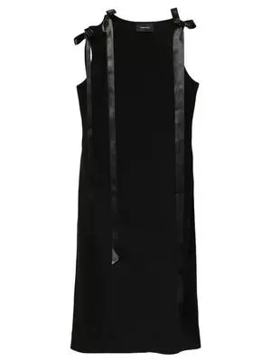 Simone Rocha Bow Strap-detail Midi Dress - Black