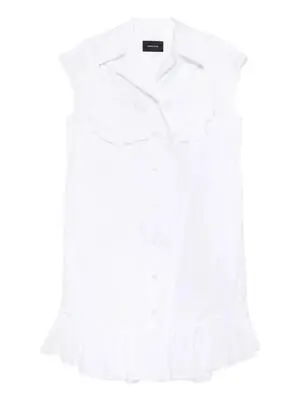 Simone Rocha Ruffled Sleeveless Blouse - White