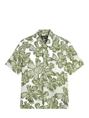 Marc O'polo Floral-print Short-sleeve Shirt - Green