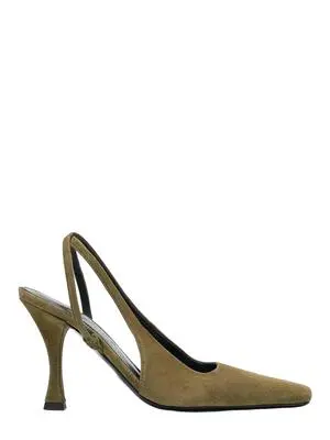 Proenza Schouler 90mm Trap Cross Heeled Pumps - Green