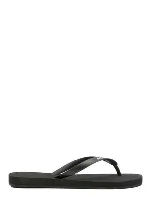 Balenciaga Logo Thong Sandals - Black