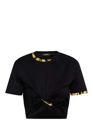 Versace Safety-pin Twisted Top - Black