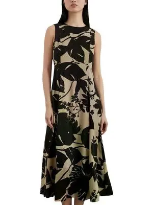 Marc O'polo Floral-print Sleeveless Dress - Neutrals