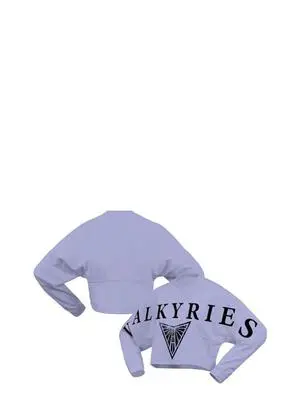 SPIRIT JERSEY Golden State Valkyries Jumbo Print Cropped Long-sleeve T-shirt - Violet