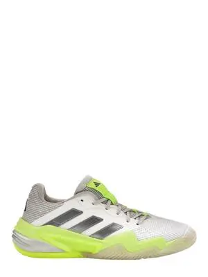 Adidas Barricade 13 Clay Athletic Sneakers - Cloud White/iron Metallic/lucid Lemon