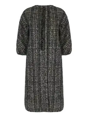 Max Mara Embroidered Virgin Wool-blend Coat - Black