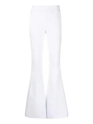 GENNY Zipped Flared Trousers - White