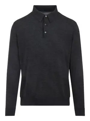 Kiton Long-sleeved Polo Shirt - Grey