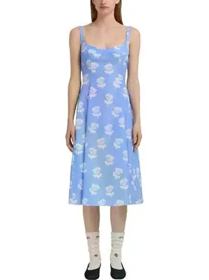 Marni Floral Print Slip Dress - Srb50 Blue