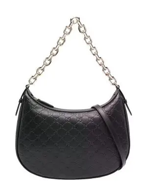 Gucci Gg-pattern Chain-strap Bag - Black