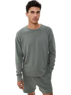 Onia Slub Terry Crewneck Sweater - Agave