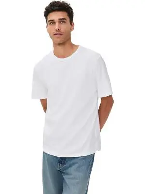 Vince Garment Dye Short Sleeve Crew Tee - Optic White