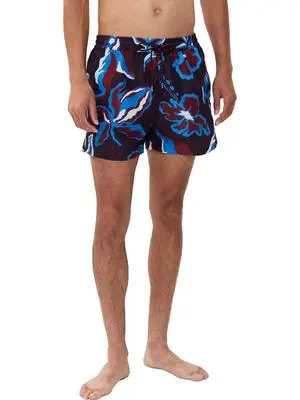Paul Smith Floral Print Swim Shorts - Aubergine