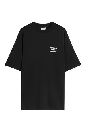 Drole De Monsieur Nfpm Printed Cotton T-shirt - Black