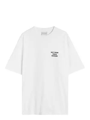 Drole De Monsieur Nfpm Printed Cotton T-shirt White