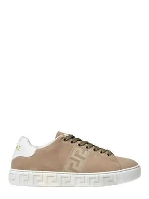 Versace Greca Suede Sneakers - Brown