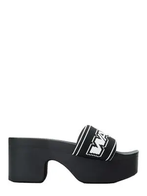Alexander Wang Logo-band Platform Sandals - Black