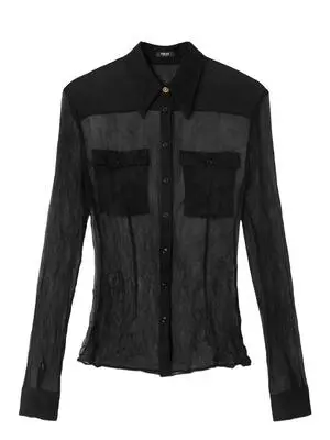 Versace Silk Crêpe Shirt - Black