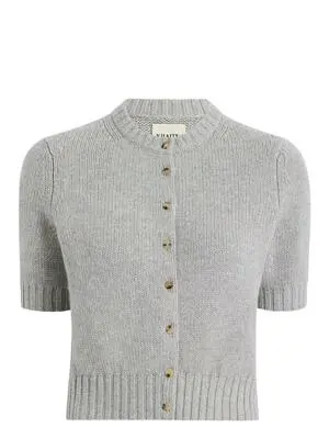 Khaite Short-sleeve Button-up Cardigan - Grey