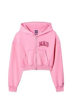 Gap X Madhappy Cropped Full-zip Hoodie - Pink