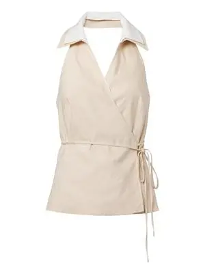 Simkhai Campbell Linen Top - Beige