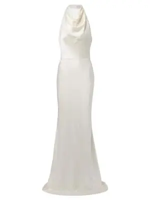 Rebecca Vallance Bridal Attia Halterneck Silk Gown - White