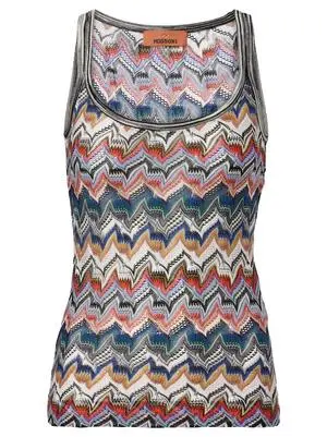 Missoni Zigzag Lamé Tank Top - Multicoloured