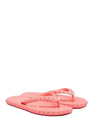 CHRISTIAN LOUBOUTIN Super Loubi Flip Spiked Thong Sandals - Pink