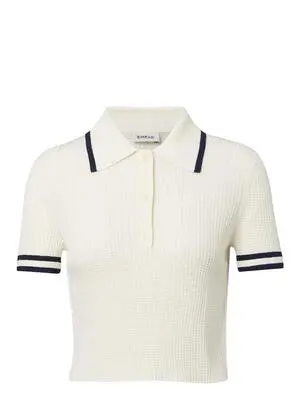 Simkhai Whitten Bouclé Polo Shirt - White
