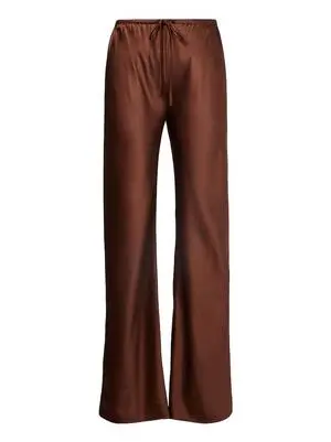 Veronica Beard Billie Silk-blend Straight Pants - Brown