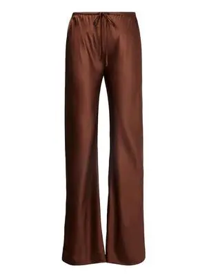 Veronica Beard Billie Silk-blend Straight Pants - Brown