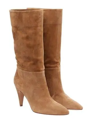 GIANVITO ROSSI 85 Suede Boots - Beige