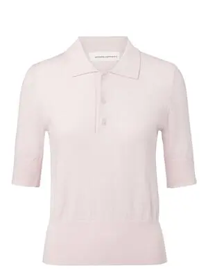 Extreme Cashmere N°351 Park Cotton And Cashmere Polo Shirt - Pink