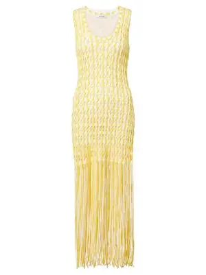 Simkhai Sonia Knitted Midi Dress - Yellow