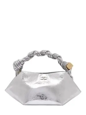GANNI Bou Mini Tote Bag Silver