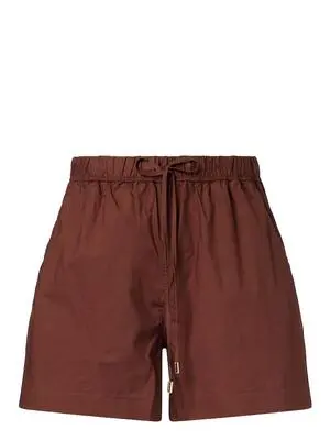 Heidi Klein Grasse Cotton Poplin Shorts - Brown