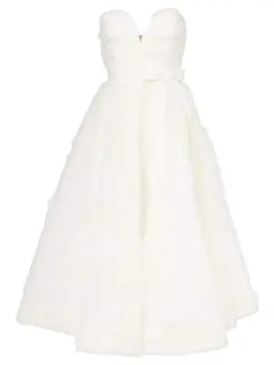 Rebecca Vallance Bridal Willow Tulle Midi Dress - White