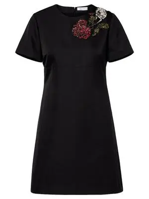 Alexander McQueen Embellished Minidress - Black