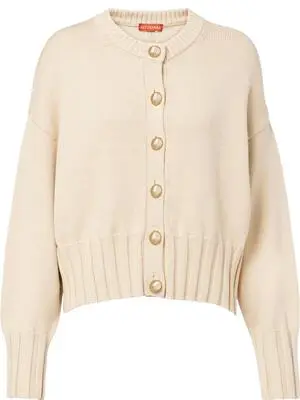 Altuzarra Cotton And Silk-blend Cardigan - Beige