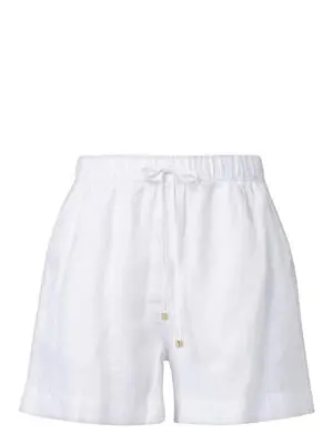 Heidi Klein Bay Linen Shorts - White