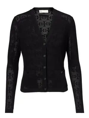 TORY BURCH T Monogram Jacquard Cardigan