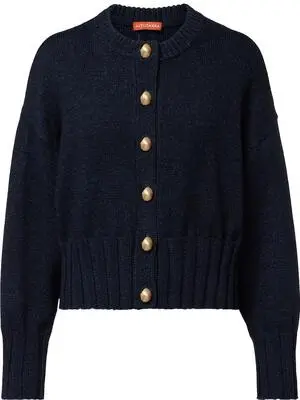 Altuzarra Liam Cotton And Silk-blend Cardigan - Blue
