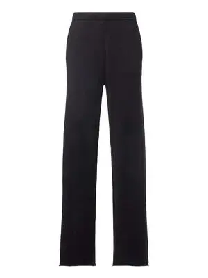 EXTREME CASHMERE X N°353 Relax Cotton And Cashmere Wide-leg Pants - Black