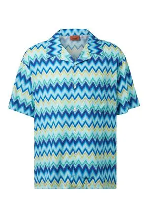 Missoni Zigzag Bowling Shirt - Blue