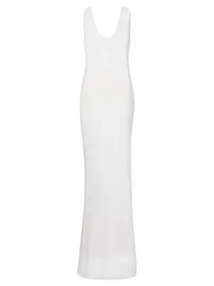 BANANHOT Lamé Maxi Dress - White