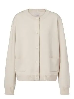 Moncler Down-paneled Wool-blend Cardigan - White