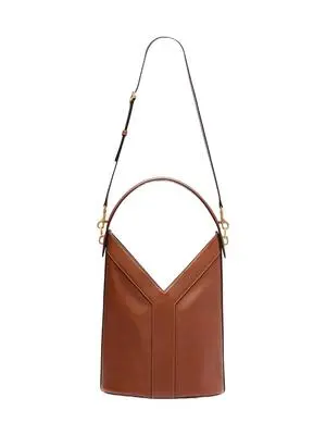 Saint Laurent Leather Bucket Bag - Brown