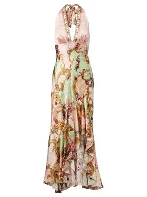 CAMILLA QUEENS QUARTERS SILK MAXI DRESS