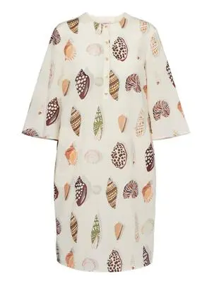ERES Crème Printed Cotton And Silk Minidress - White