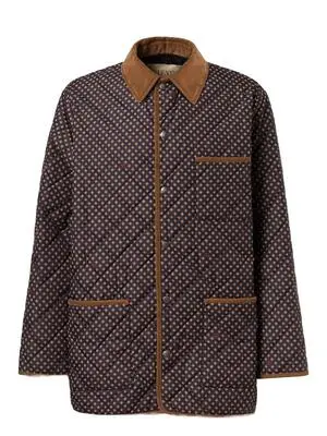 Valentino Garavani Polka-dot Quilted Jacket - Brown
